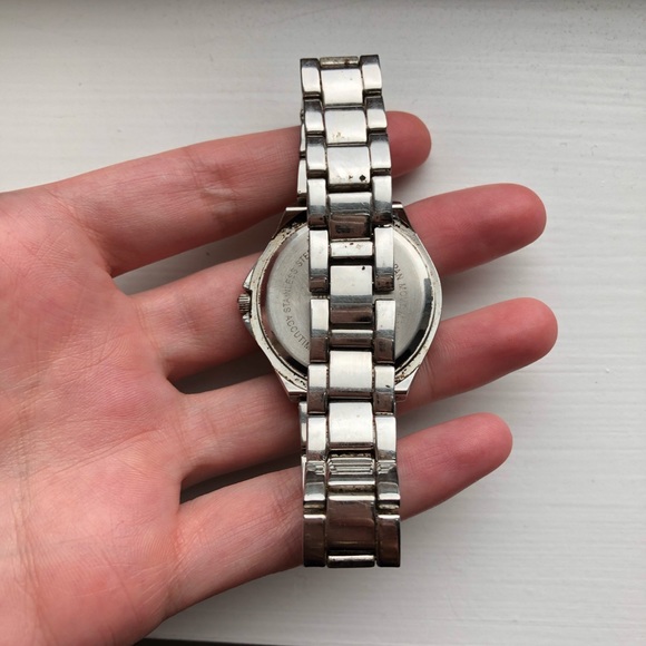 Accutime Watch | Accessories | Vintage Silver Link Glittery Purple Face ...